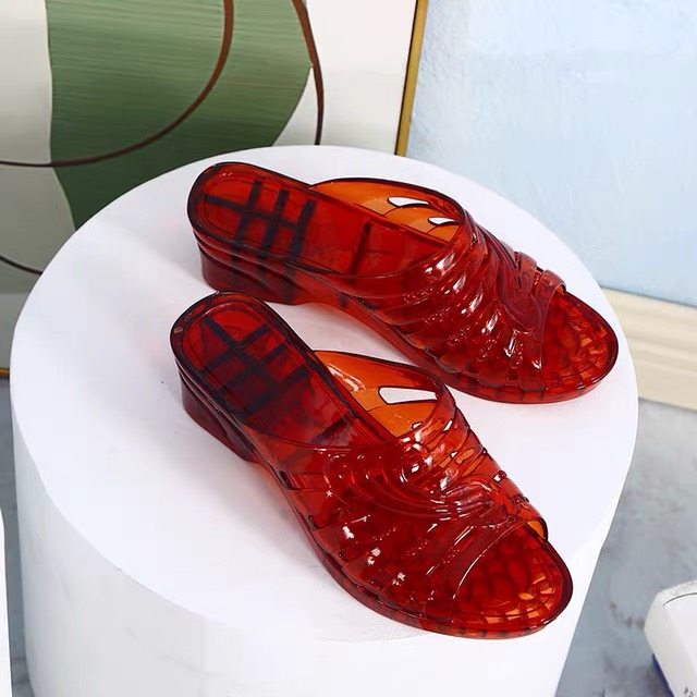 Non-slip, soft, non-stinky, foot-showing crystal slippers for women ...