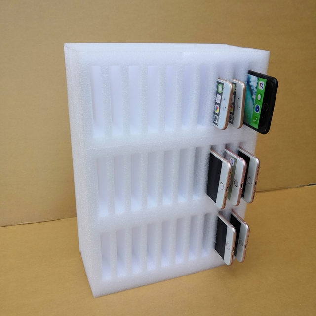 Mobile phone storage box eyelash desktop multi-grid storage box ...