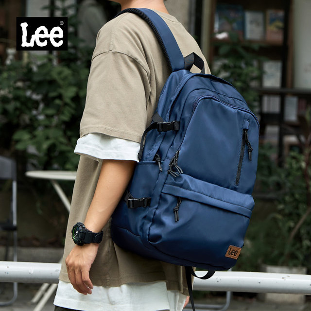 Lee men's backpack, high school student trendy school bag, junior high ...