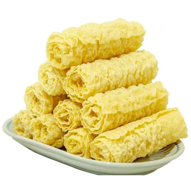 Ring roll, deep-fried bean curd roll, tofu skin roll, golden roll, three-second bean curd shrimp ...