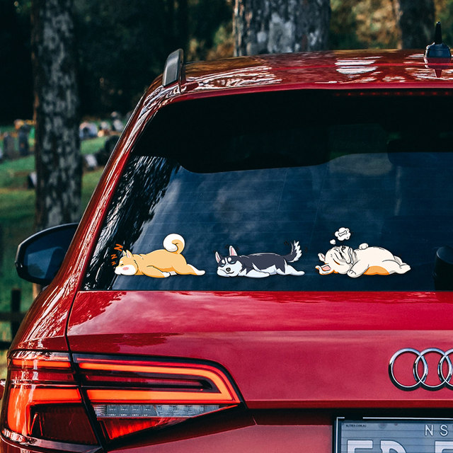 Creative Cartoon Fun Dog Car Sticker Pet Dog Car Sticker Personalized ...