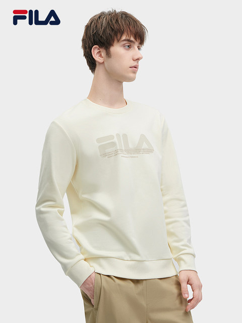 FILA FILA sweatshirt plus fleece men's 2023 winter pullover casual ...