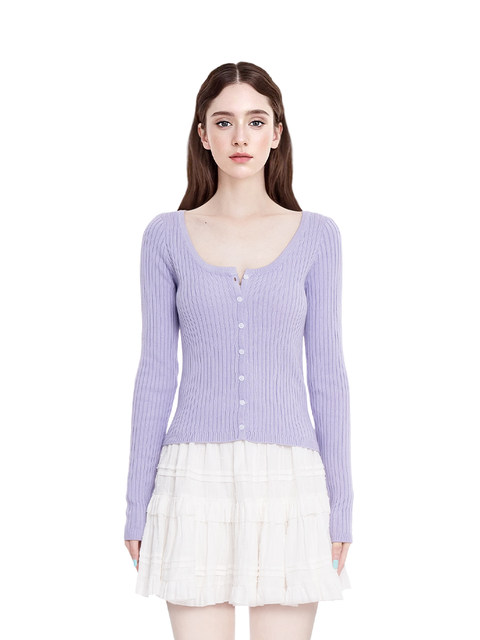 BM knitted cardigan for women 2025 new early autumn lazy style solid ...