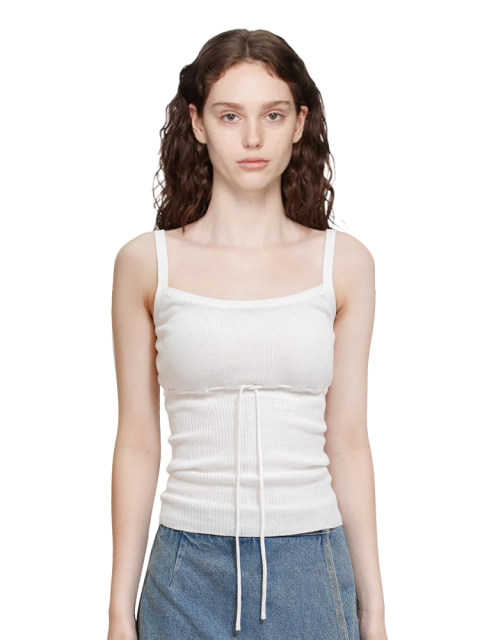 BM top suspender knitted tether waist slimming white pure desire ...