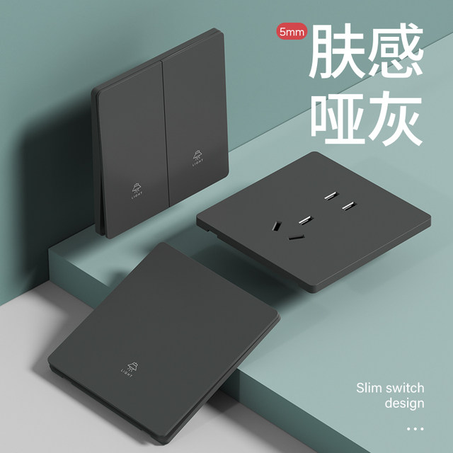 International electrician gray one-open dual-control double-open single ...