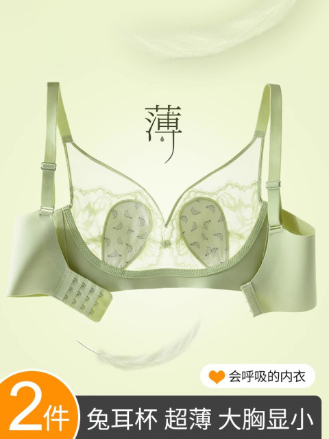 Genuine Brand Rabbit Ear Bra for Women, Ultra-Thin, Minimizes Large ...