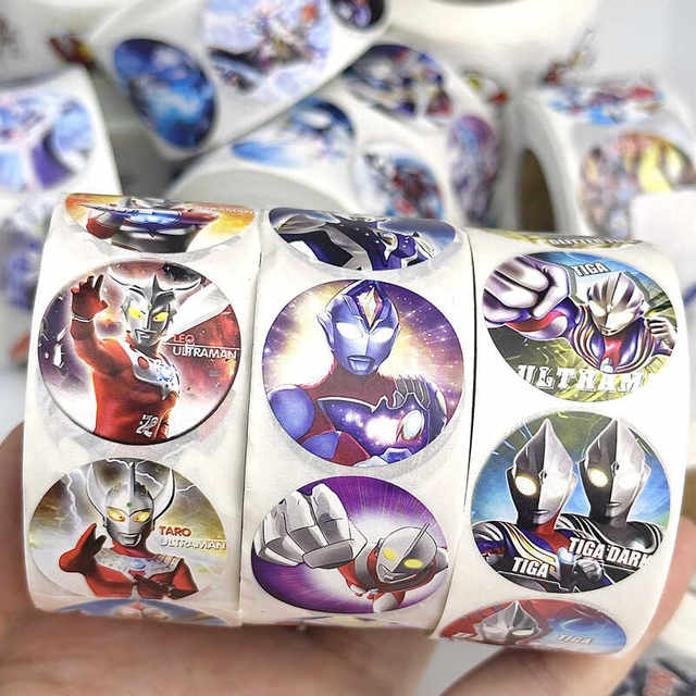 500 cases/volume Ultraman Children's Reward Sticker Kindergarten ...