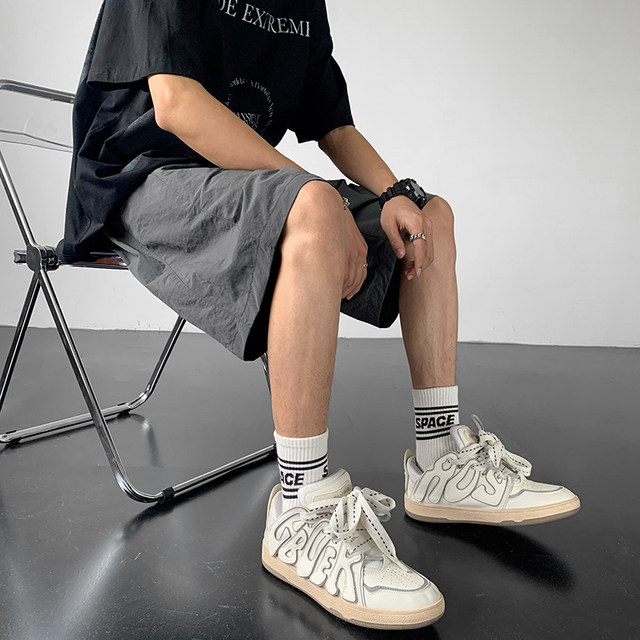 American style ice silk quick-drying shorts men's summer thin retro ...