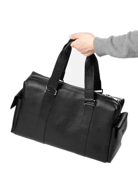 Genuine leather hand-held travel bag men's large capacity short ...