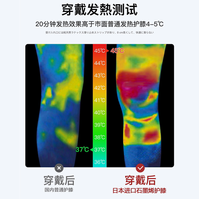 Graphene heat protection knee -keeping warm old cold legs male and ...