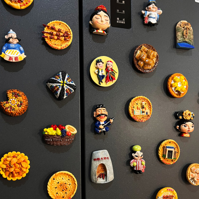Personalized and creative Xinjiang refrigerator magnet 3D three ...