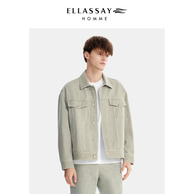 ELLASSAY Men's Clothing 24 Autumn Environmentally friendly pure cotton ...