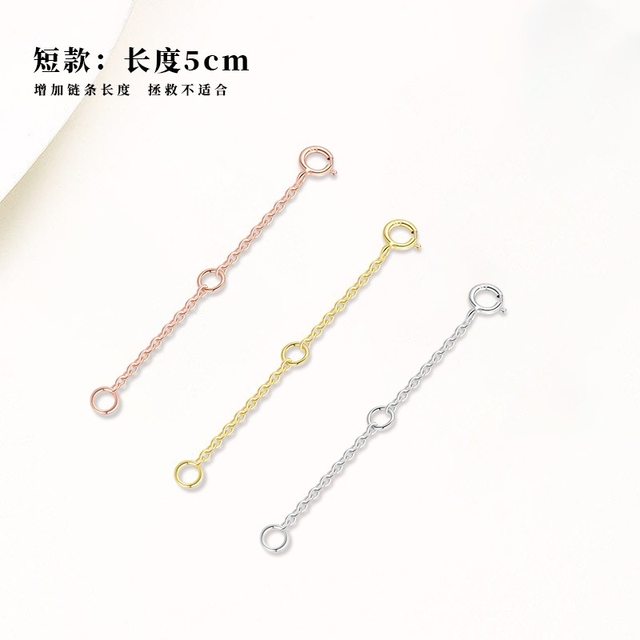 925 sterling silver extension chain necklace bracelet extension 18K ...