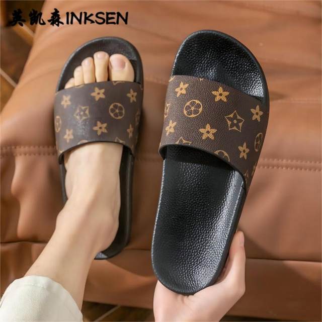 One-word slippers men's slippers for home summer outer wear fashionable ...