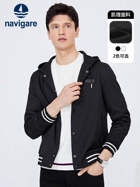 Navigare Italian sailing leisure sports jacket Men's spring black short ...