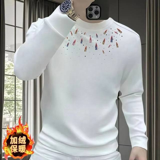 High-end men's clothing丨Outlet American printed trendy sweatshirt men's ...