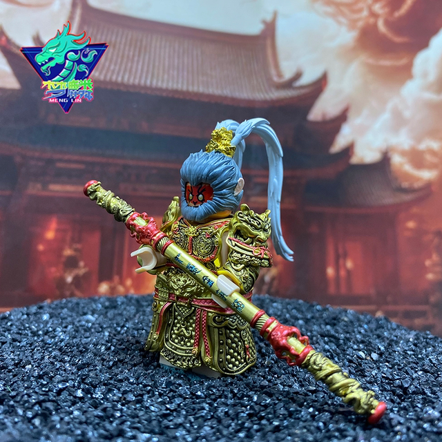 Menglin starts the group black myth Sun Wukong minifigure armor model ...