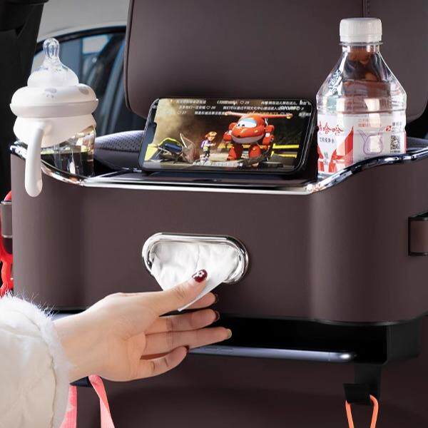 Car seat back storage box multifunctional car hook car water cup holder ...
