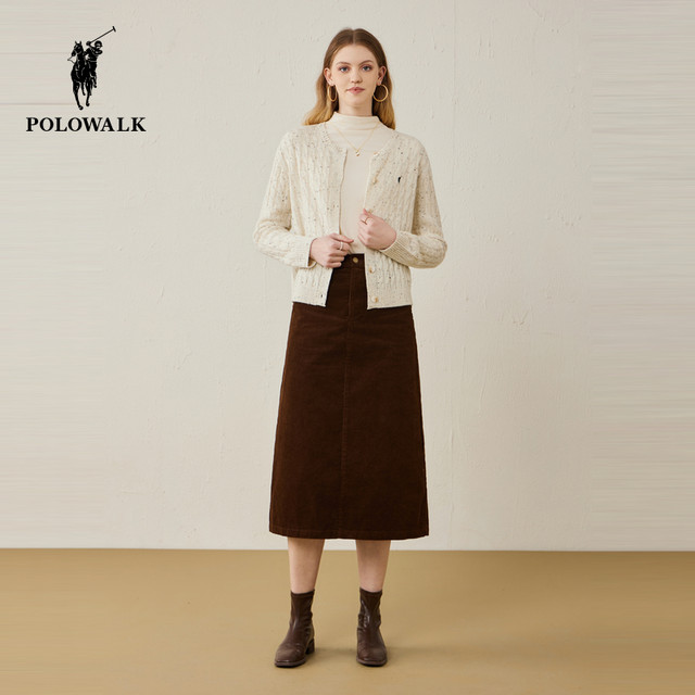 POLOWALK Ms. Wool sweater new 2024 autumn and winter twisted knitted ...