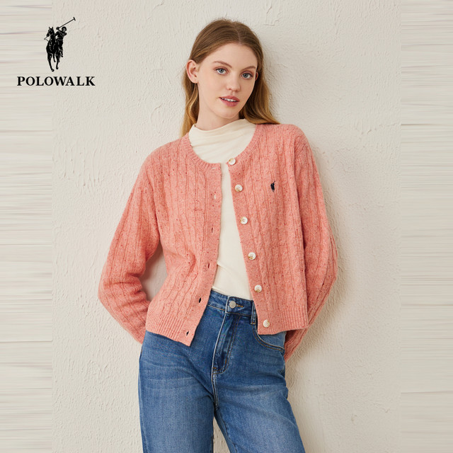 POLOWALK Ms. Wool sweater new 2024 autumn and winter twisted knitted ...