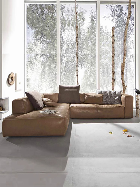 Italian Style Normcore Sofa Straight-Line Sofa Living Room Furniture 2 ...