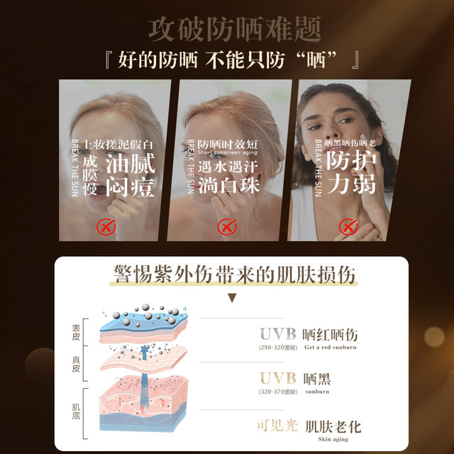 French FEFE ANGEL 377 Whitening Sunscreen SPF50 Concealer Isolation UV ...