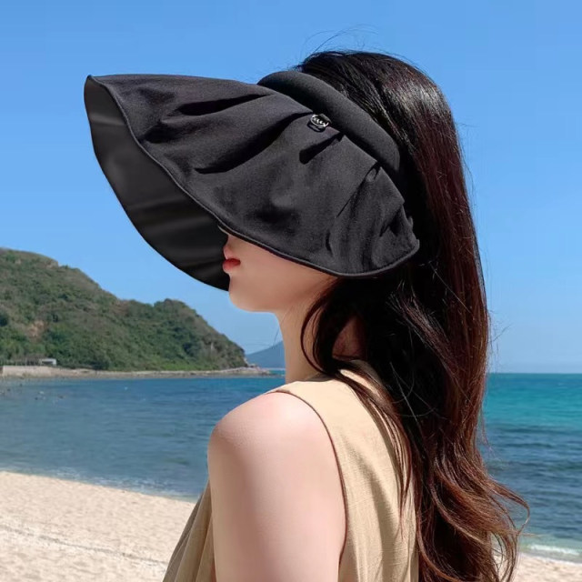 Shell hat sun hat empty top sun hat women's summer anti-UV face ...