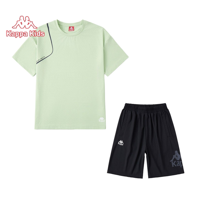 kappakids Kappa 2024 summer new trendy and versatile short-sleeved suit for middle-aged and ...