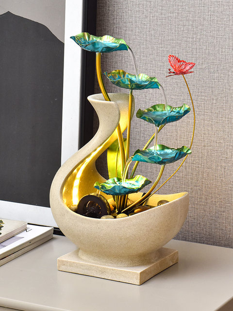 Feng Shui Wheel Simple Wealth and Water Ornaments Recirculating Water ...