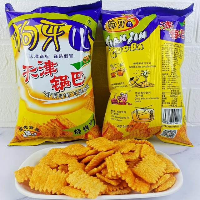 Douya Er Tianjin Guoba 90g barbecue flavor inflatable big yellow bag ...