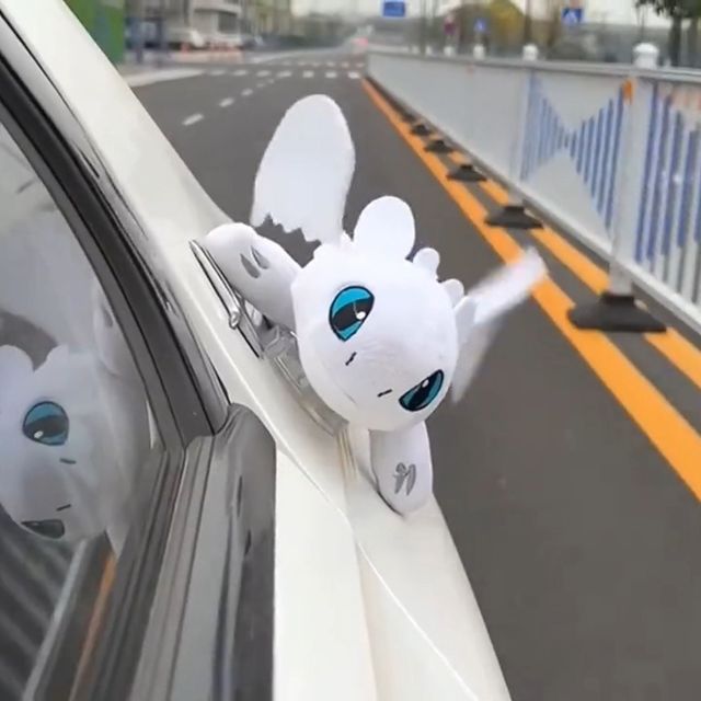 Toothless car exterior ornaments wings movable roof sunroof decoration ...
