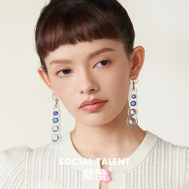 Social Talent Sang Lei Bubble Gradient Earrings Fashion 925 Silver ...