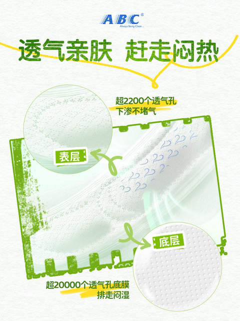 ABC tea tree sanitary napkin for day and night use in summer ...