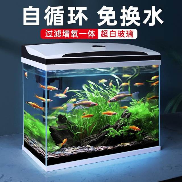 New super white fish tank self-circulation filter oxygen production ...