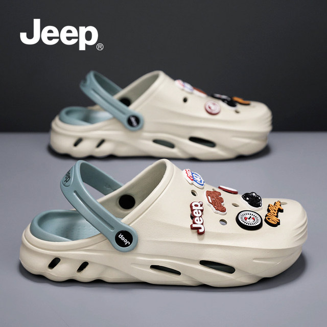 JEEP Jeep Crocs Men's Summer Outer Sandals 2024 New Thick-soled Sandals ...