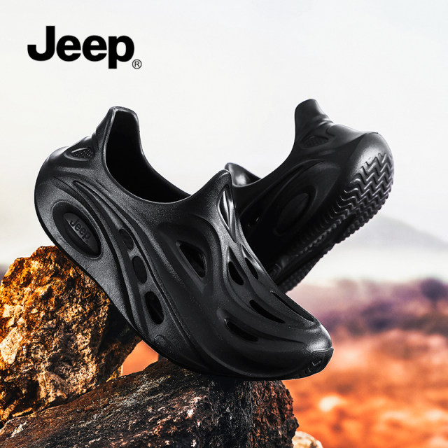 JEEP Jeep Croc Shoes Men's Summer Baotou Outer Slippers 2024 New Beach ...