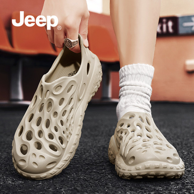 JEEP Jeep Crocs Men's Summer Outerwear Coconut Slippers 2024 New Beach ...