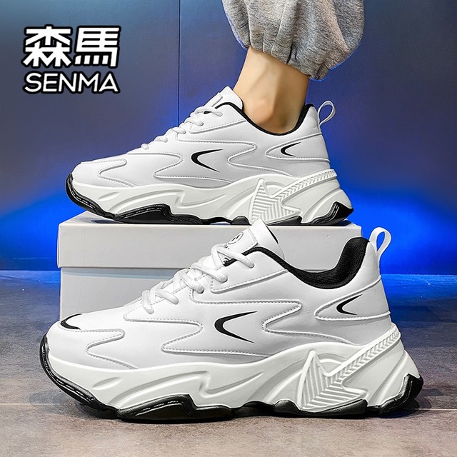 Senma men's shoes autumn and winter leather waterproof sports and ...