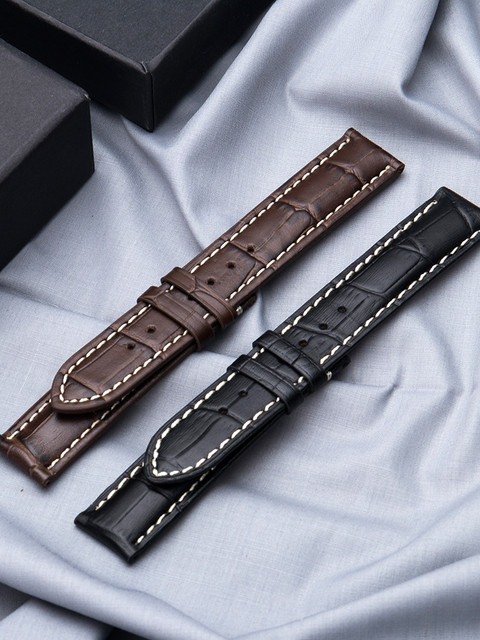 Suitable for Longines watch strap, famous craftsman genuine leather ...