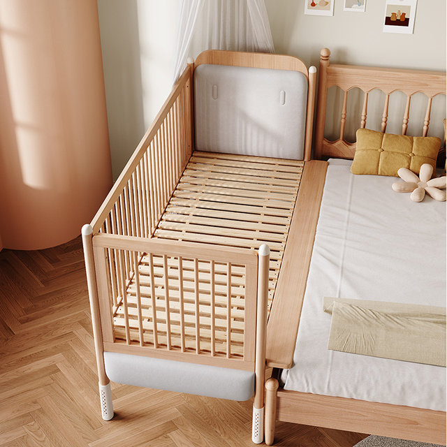 Tongxinjiang M1 baby splicing bed children's bedside widened solid wood ...