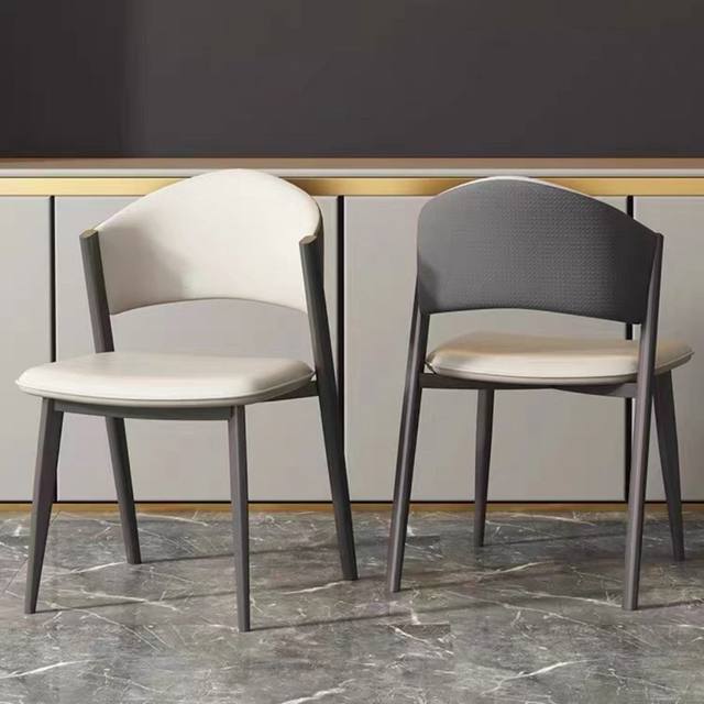 Modern minimalist designer hotel dining chair home model room half arc ...