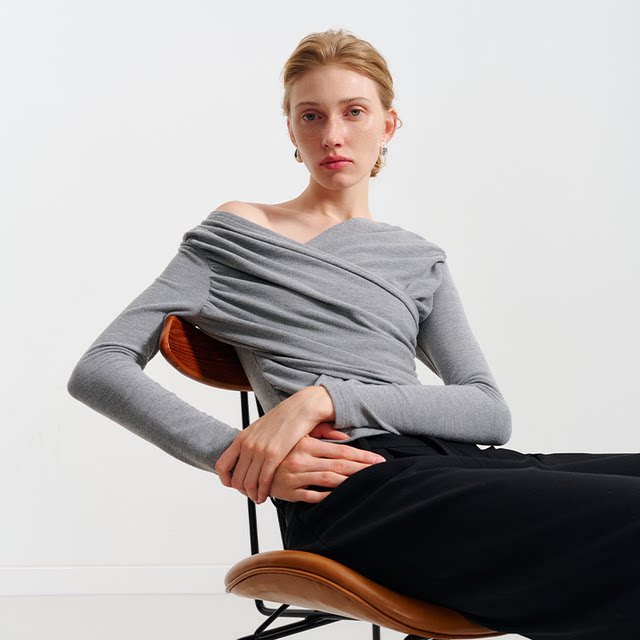 novita2024 new autumn original design cross collar exposed collarbone ...