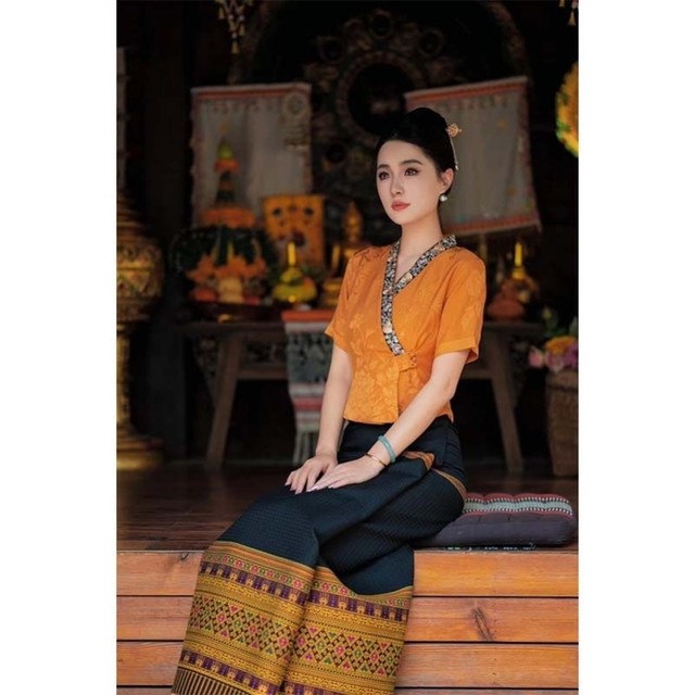 Dai clothing women's long skirt suit clothing Thailand net red national ...