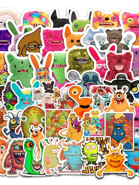 50 children's creative fuggler fuggler teeth monster monster stickers ...
