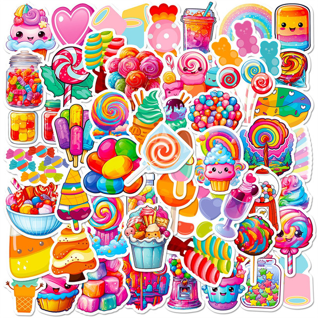 New 50 colorful candies, lollipops, desserts, personalized graffiti ...