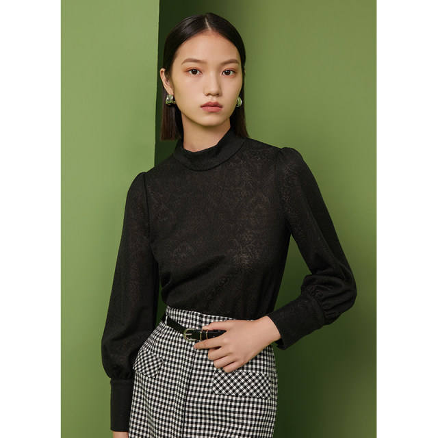 Mendes delicate knitted sweater for women 2024 autumn jacquard texture ...