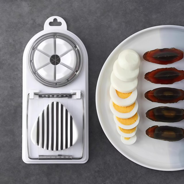 Multifunctional egg cutter, stainless steel manual preserved egg slicer ...