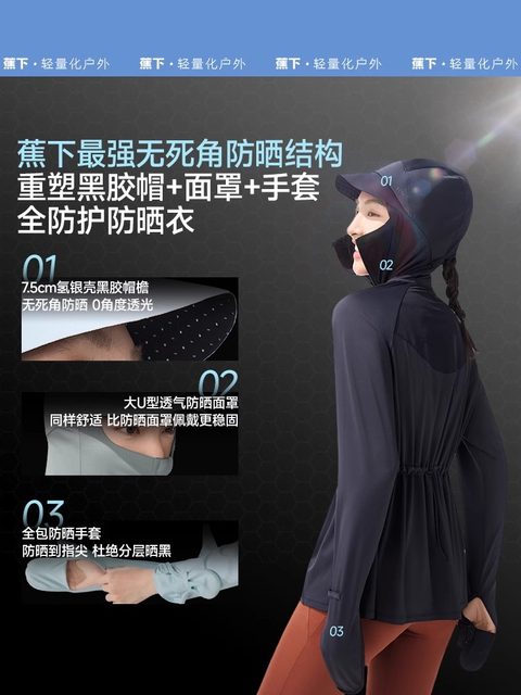 Jiaoxia Sun Protection Clothing for Women 2025 New Anti-Uv Hat and Mask ...