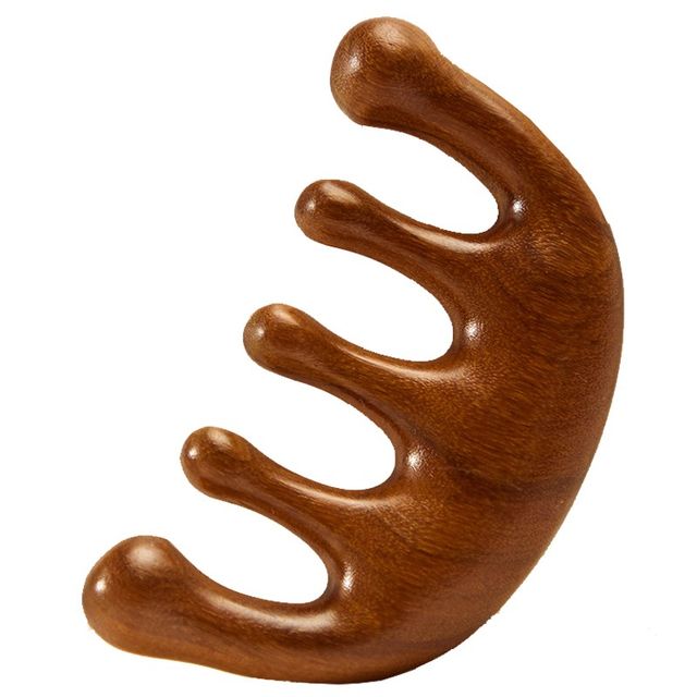 Massage comb sandalwood head meridian comb head massage massage ...