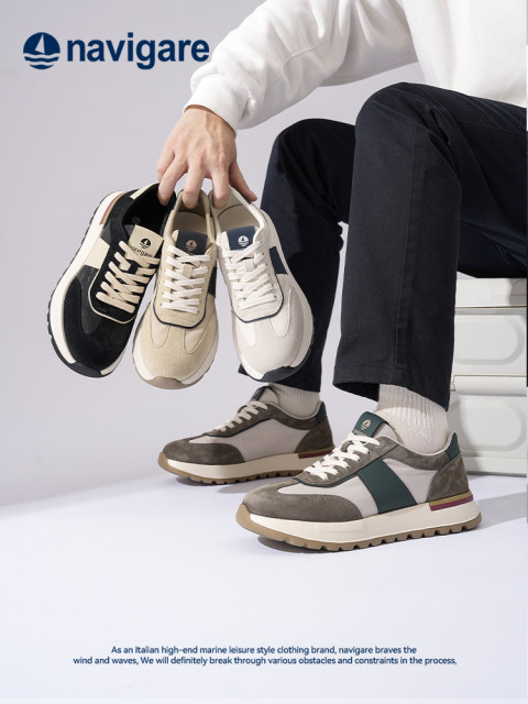 Navigare Italian Small Sailboat Men's Casual Shoes 2025 Spring and ...